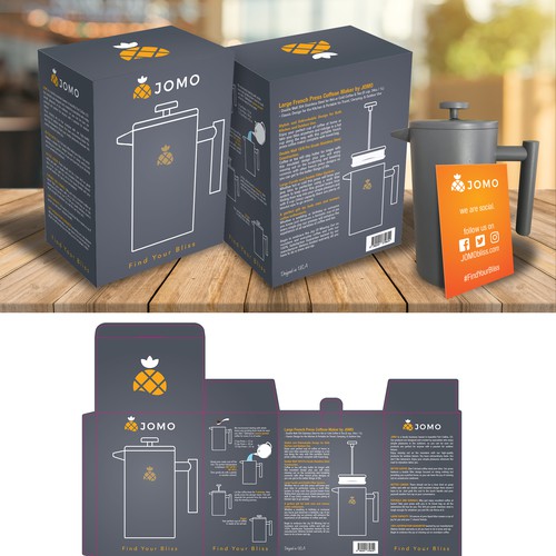High End French Press Package Design | Product packaging contest