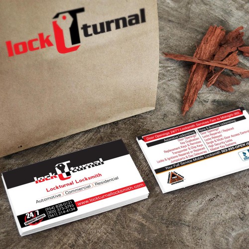 Business Card Design for Local Locksmith Company | Have Fun With It ...