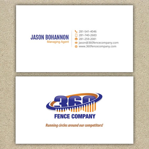 360 Fence Company | Business card contest