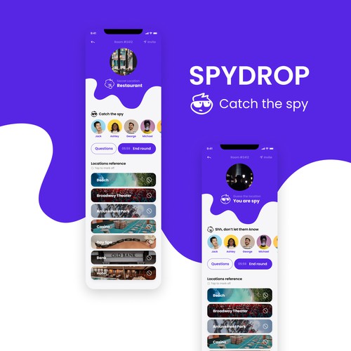 Designs | Multiplayer iOS Spy themed image game for parties and Zoom ...