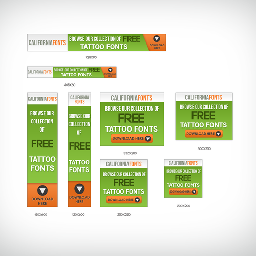 California Fonts needs Banner ads | Banner ad contest