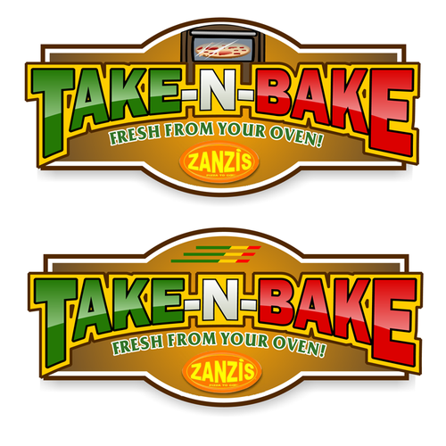 Take-N-Bake logo for pizza store | Logo design contest
