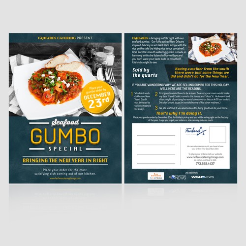 Nawlins Seafood Gumbo | Postcard, flyer or print contest
