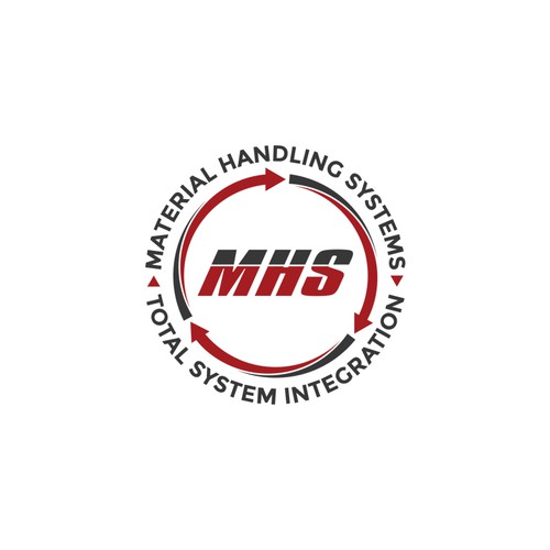 Create a clean, high-tech logo for MHS, Material Handling Systems ...