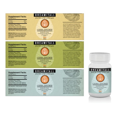 Designs | Create a Winning Label Design for a Premium Herbal Dream ...