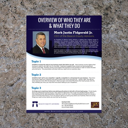 Create a Professional Biography Template for Speaker Group | Postcard ...