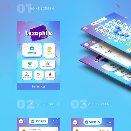 Design an attractive word game: Lexophile - Word Puzzles | App design ...