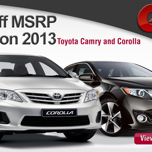 New banner ad wanted for Gale Toyota | Banner ad contest