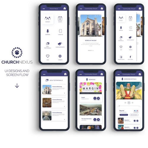 Church app redesign | App design contest