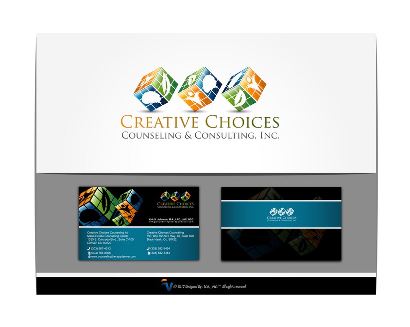 Create the next logo and business card for Creative Choices Counseling ...