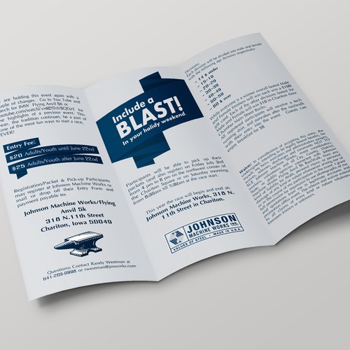 Flying Anvil 5k Registration | Postcard, flyer or print contest