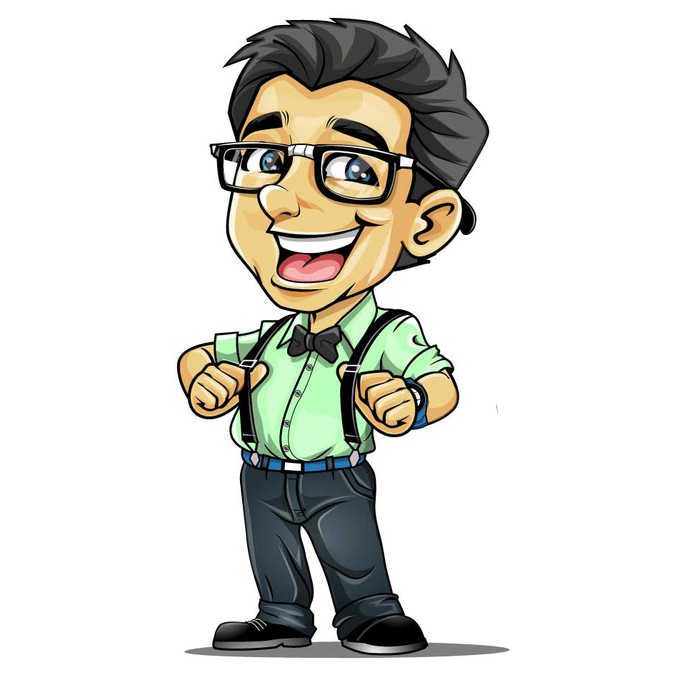 Geek cartoon caricature | Character or mascot contest
