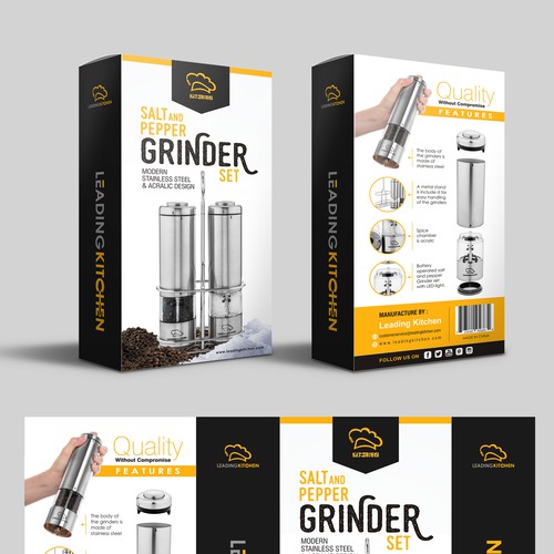 Design an Eye-catching Packaging for a Salt and Pepper Grinder Set ...