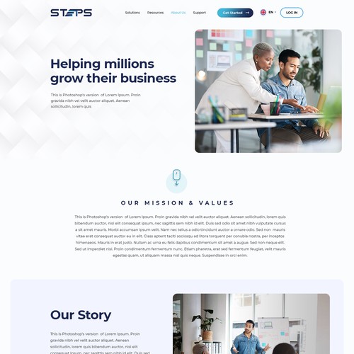 Designs | Modern and Sleek Business Services Saas Provider Website ...