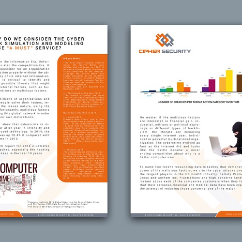 Designs | Design an amazing brochure (White Paper) for Cipher Security ...