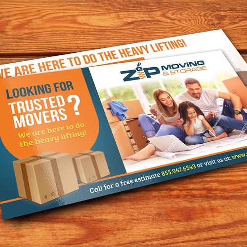 Zip Moving and Storage needs a powerful new POSTCARD | Postcard, flyer ...