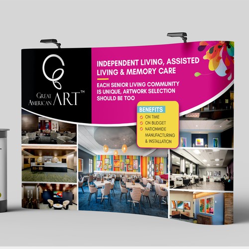 Designs | Senior Living Tradeshow Booth Backdrop | Signage contest