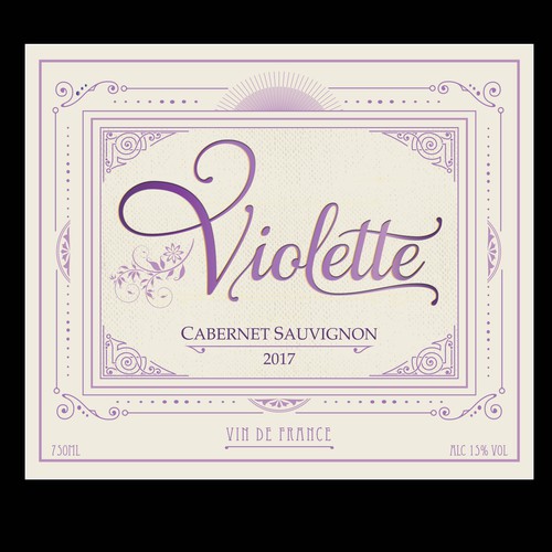 Violette Wine needs a fresh, elegant label | Product label contest