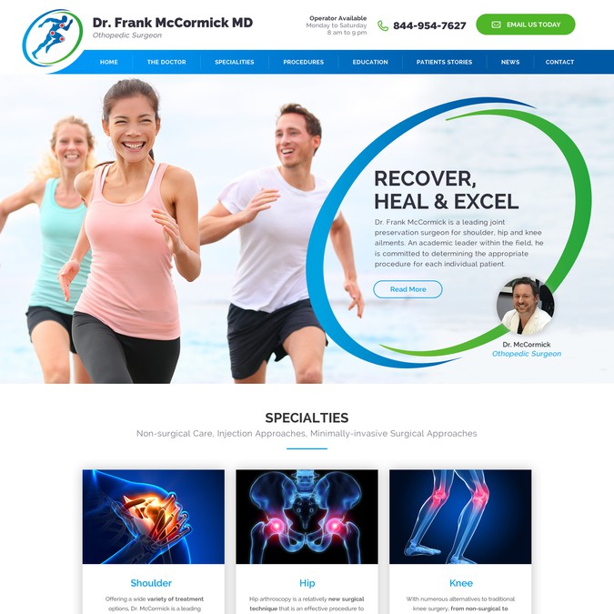 Website enhancement design for www.drfrankmccormick.com | Web page ...