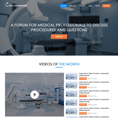 Cath Lab Mentor Landing Page Landing Page Design Contest