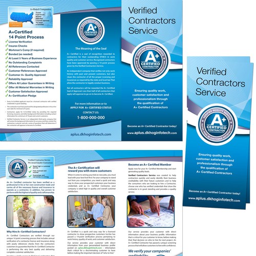 brochure design for Certified Contractor | Brochure contest