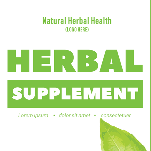 Herbal Supplements Bottle Label | Product packaging contest