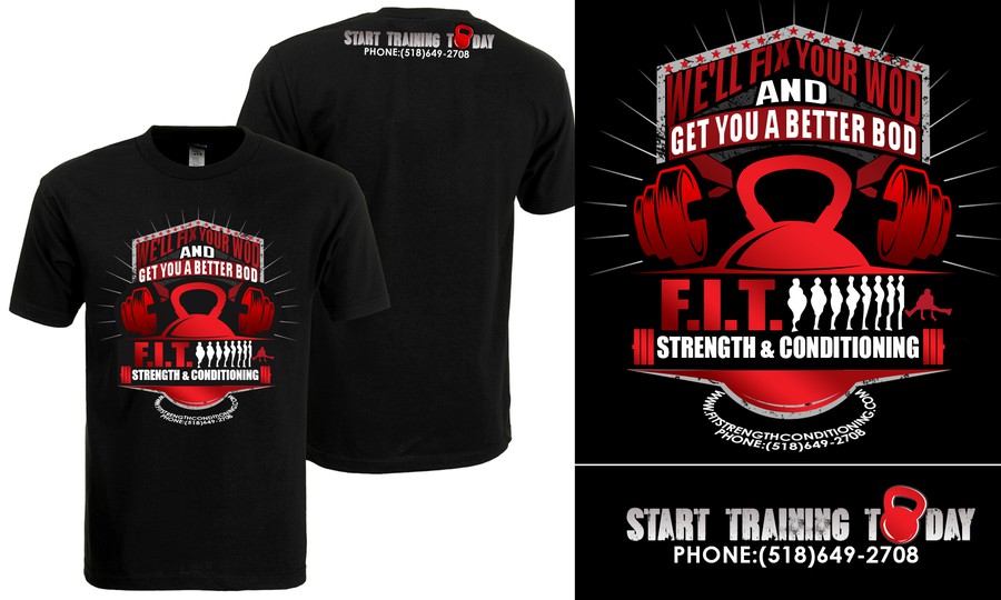 Create a winning t-shirt design for a strength & conditioning gym | T ...