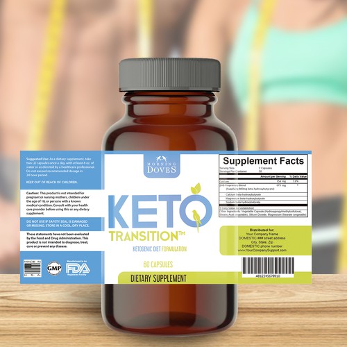 Design a creative KETO Bottle Label for Morning Doves! | Product label ...