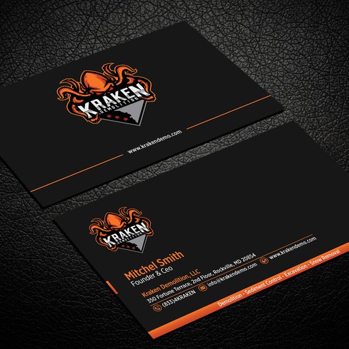 Creative and Unique Business Card for Demolition Company! | Business ...