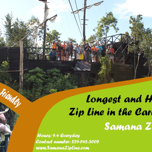 postcard or flyer for Samana Zip Line | Postcard, flyer or print contest
