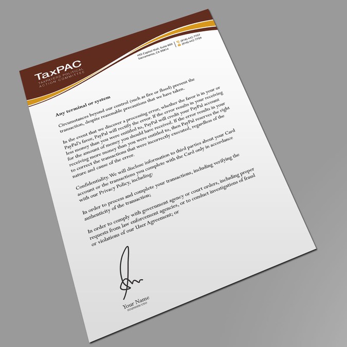 Letterhead design - political organization | Stationery contest