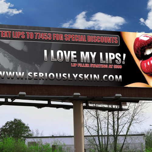 Lip filler Billboard for Medical Spa | Signage contest