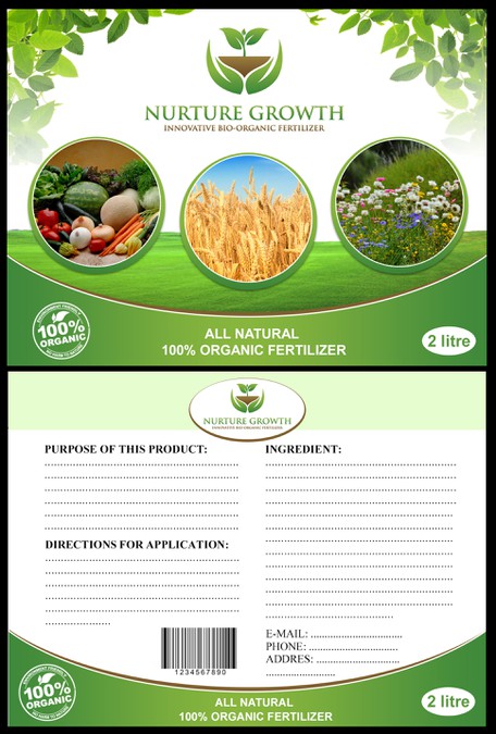 Nurture Growth Product Label | Product label contest