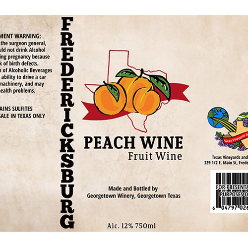 PEACH WINE LABEL | Product label contest