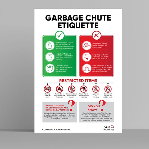 Garbage Room Disposal Poster | Poster contest