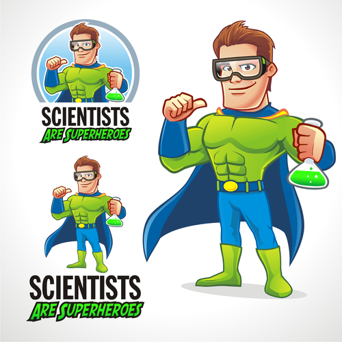 Create a cool design -- Scientists Are Superheroes | Logo design contest