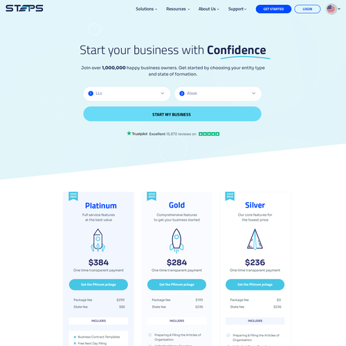 Designs | Modern and Sleek Business Services Saas Provider Website ...
