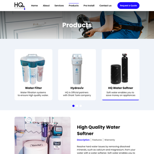 Designs | Website for Water Treatment Website | Web page design contest