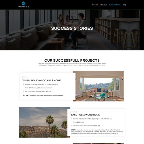 Designs | Success Stories page design | Landing page design contest