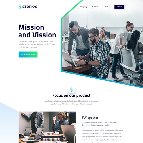 Create a new look for Sibros Website | Web page design contest