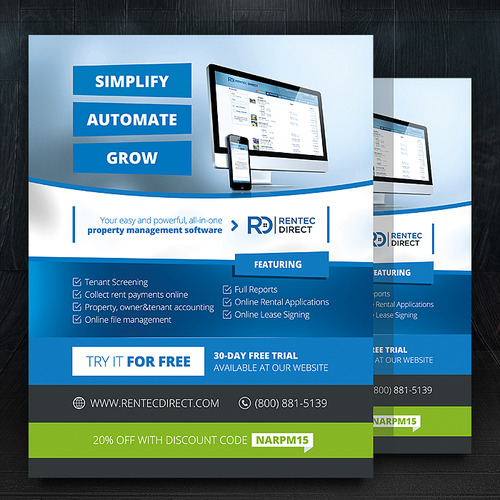 Print Ad for Property Management Software Solutions | Postcard, flyer ...