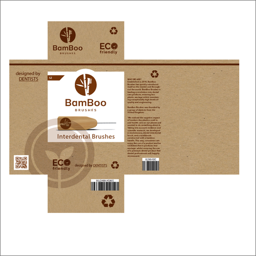 Cardboard outer packaging for Dental interdental brushes eco friendly ...