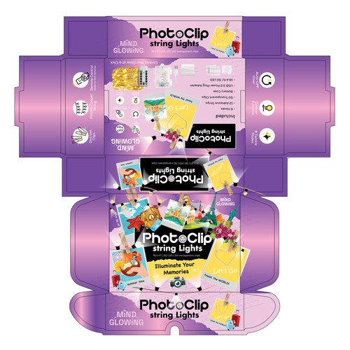 Designs | A cute, trendy & engaging packaging for our Photo Clip String ...