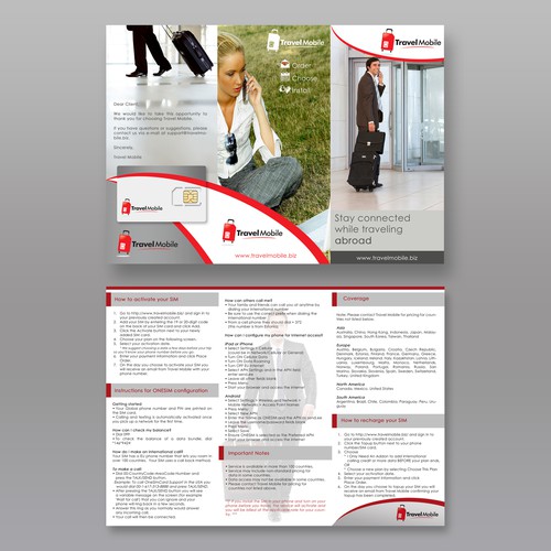 International SIM Card Product Jacket | Brochure contest