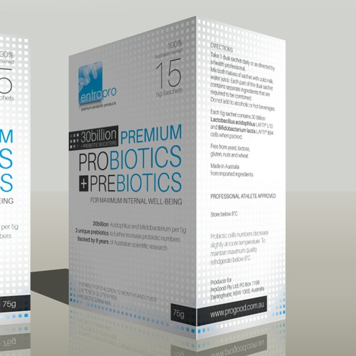 Premium probiotic product box design | Product packaging contest