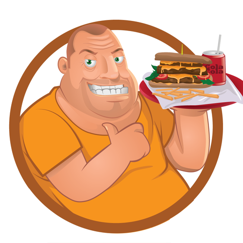 Create a cartoon figurehead for Big Bobs Big Burgers | Illustration or ...