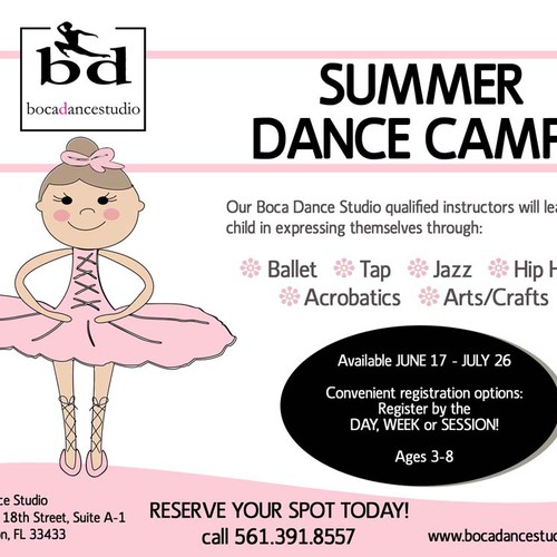 Designs | New postcard or flyer wanted for Boca Dance Studio | Postcard ...