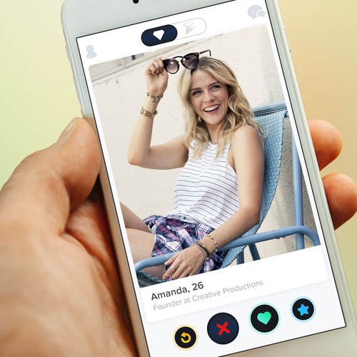 Tinder Swipe Screen Edit | App design contest