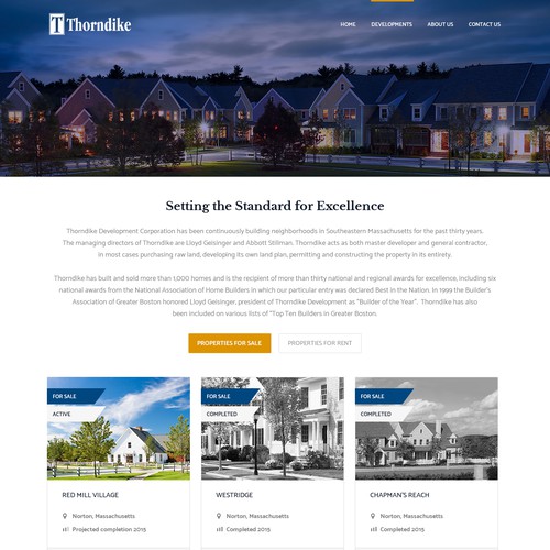 Designs | Real Estate Development Website Refresh | Web page design contest