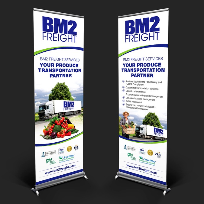 Sleek, Clean Conference Banner for Logistics Company | Signage contest